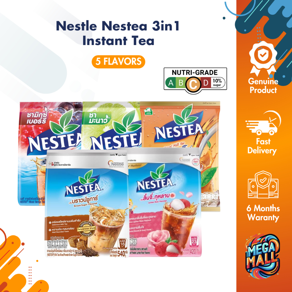 Nestle Nestea 3in1 Instant Tea - Milk Tea & Iced Tea, Halal, Convenient ...