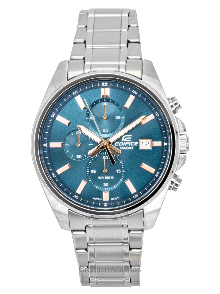 Casio Edifice Analog Standard Chronograph Stainless Steel Turquoise ...