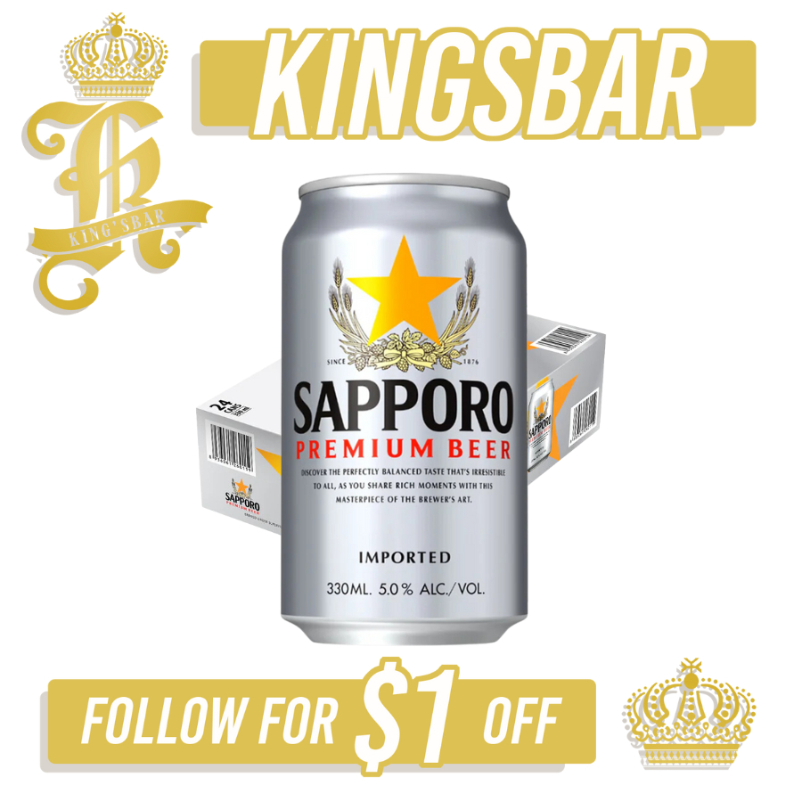 Sapporo Premium Can Beer 24x330ml Carton Promotion (BBD: Sep/2025 ...