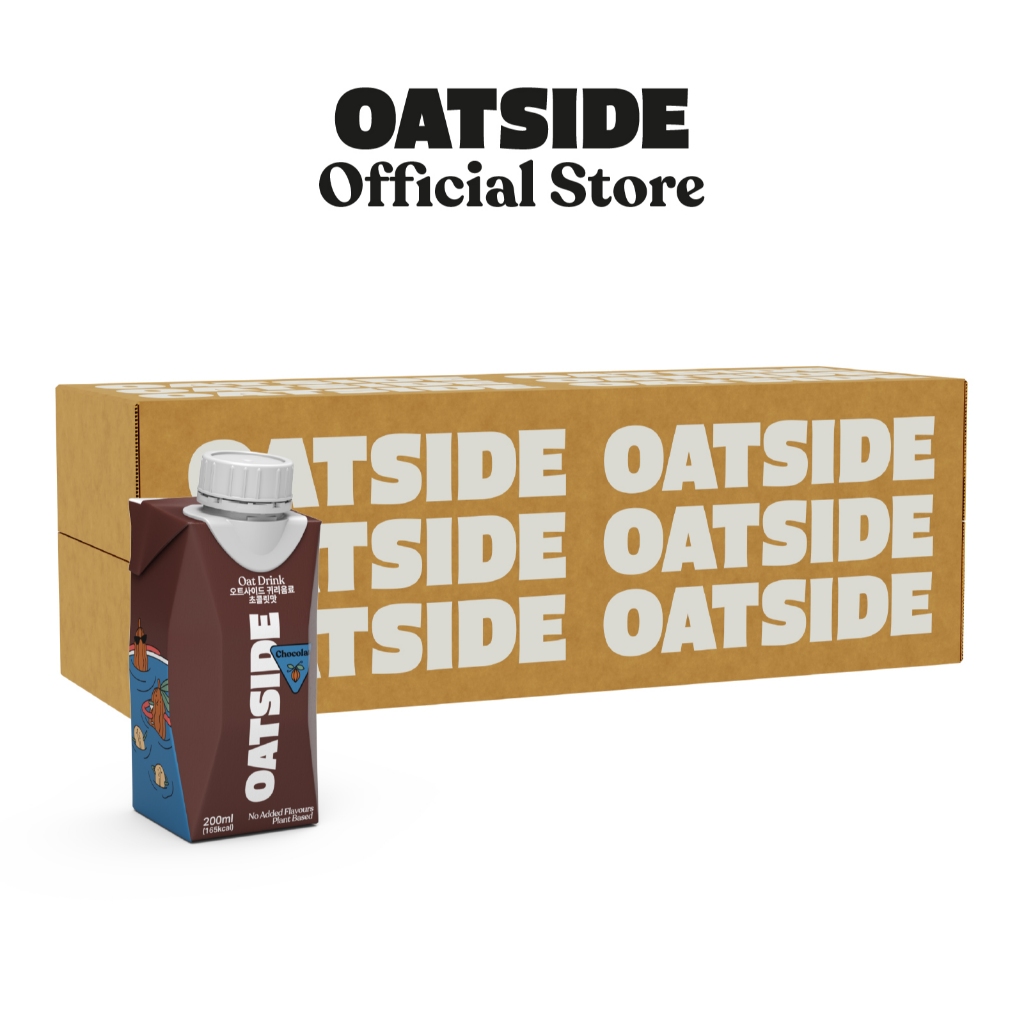 OATSIDE Chocolate Oat Milk 200ml x24 [1 Case] - Dairy Free, Rich, Made ...