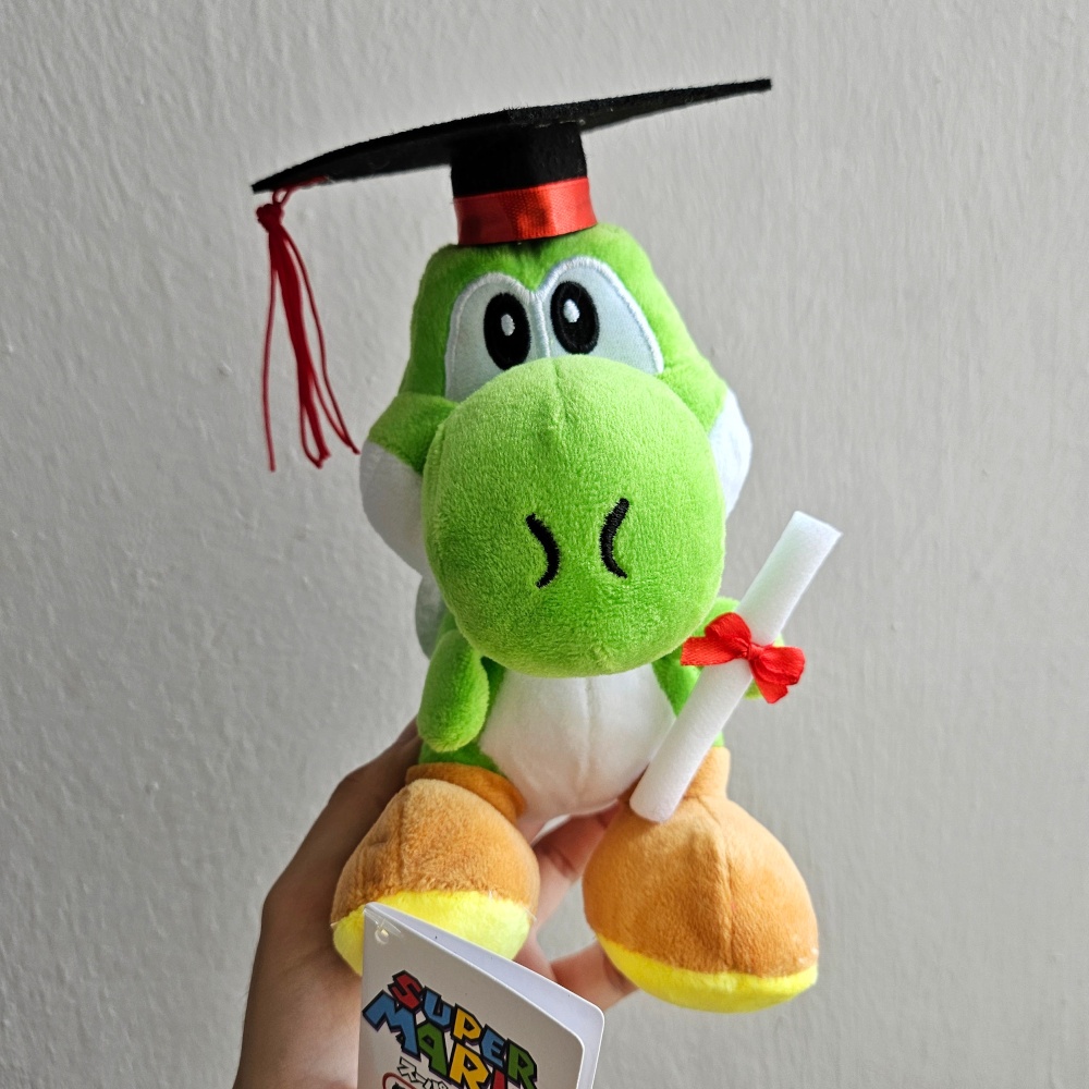 [SG SELLER] 18cm YOSHI Dino Super Mario Graduation Plush (SMALL ...