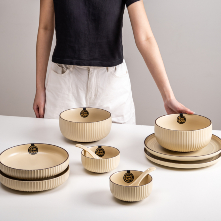 Table Matters - Tove Cream 10PCS Dining Set - Worth $109 [Plate |Bowl ...