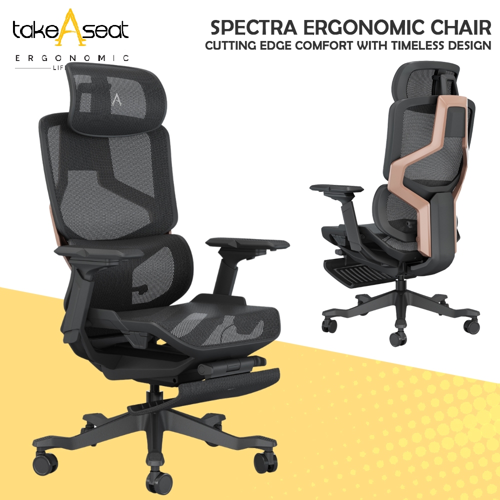 Spectra Ergonomic Office Chair With Legrest ★Home Office Chair ★Gaming ...
