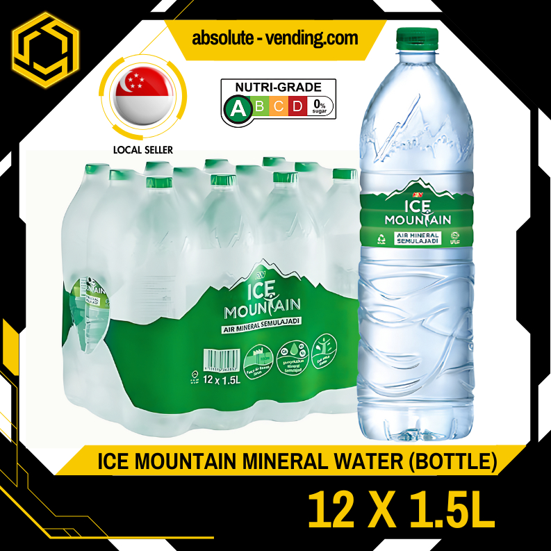 F&N Ice Mountain [GREEN] Mineral Water 1.5L X 12 (BOTTLE) | Shopee ...