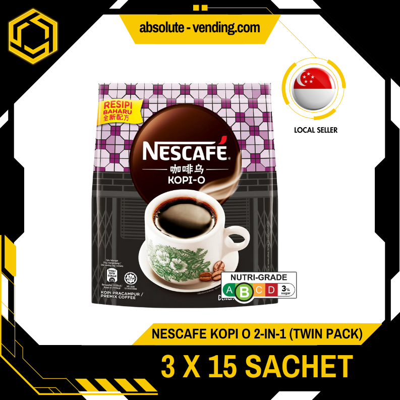 [TRIPLE PACK] NESCAFE KOPI O 2-IN-1 3 PACK X 15 STICKS X 16G (SACHET ...