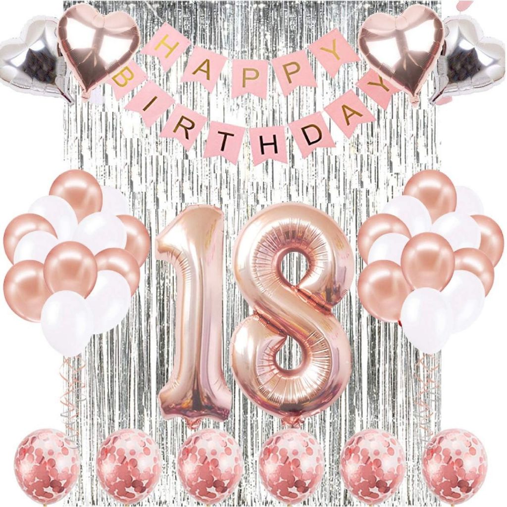 (SG Seller) 18th Birthday Decorations, 18th Birthday Balloon, Sweet ...