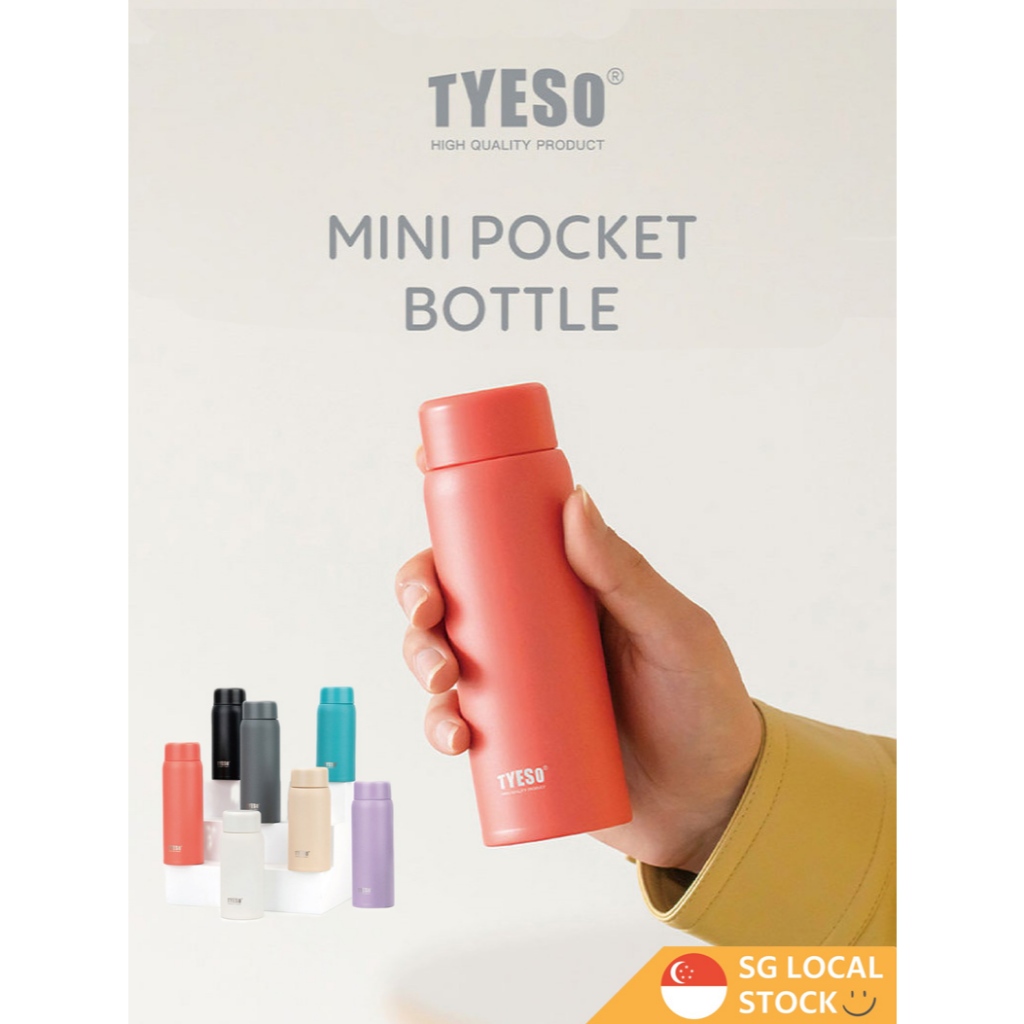 TYESO Mini Thermal Tumbler Flask Pocket Water Bottle Vacuum Insulated ...