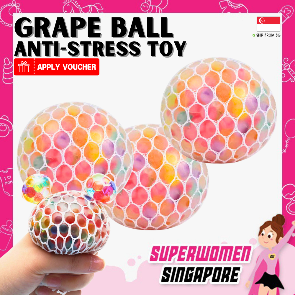 Anti Stress Grape Ball Relieve Mesh Squishy Ball Sensory Toy | Stress ...