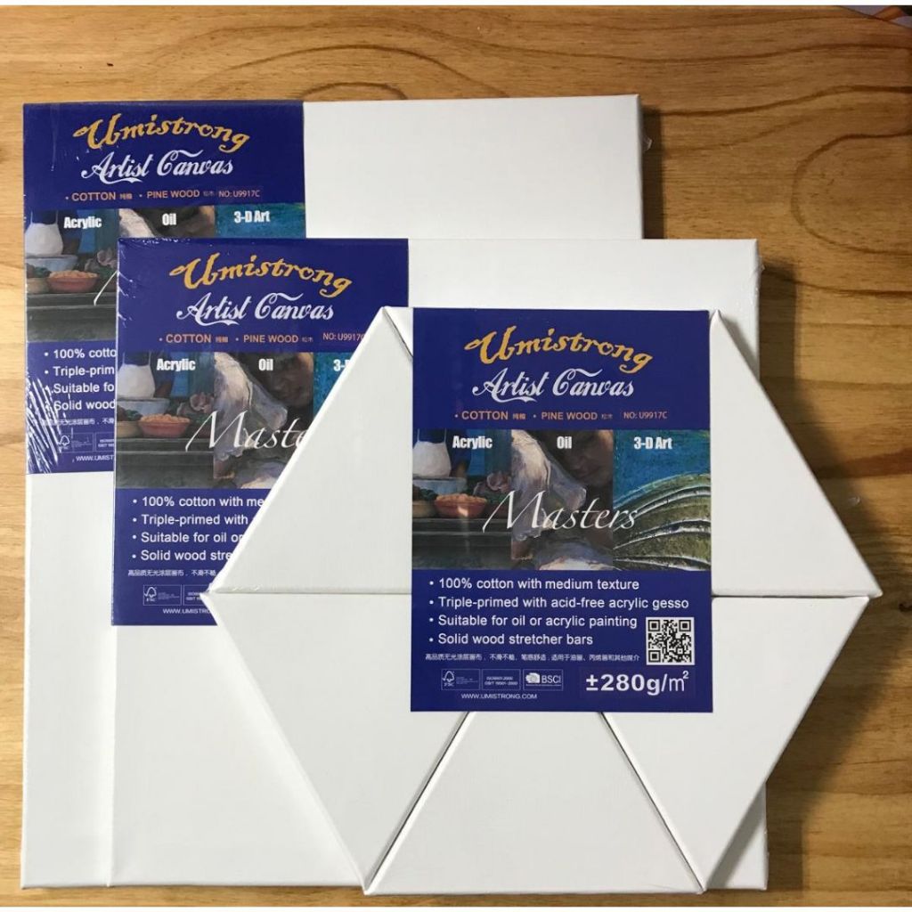 Umistrong Stretched Artist 100% Cotton Canvas with Medium Texture ...