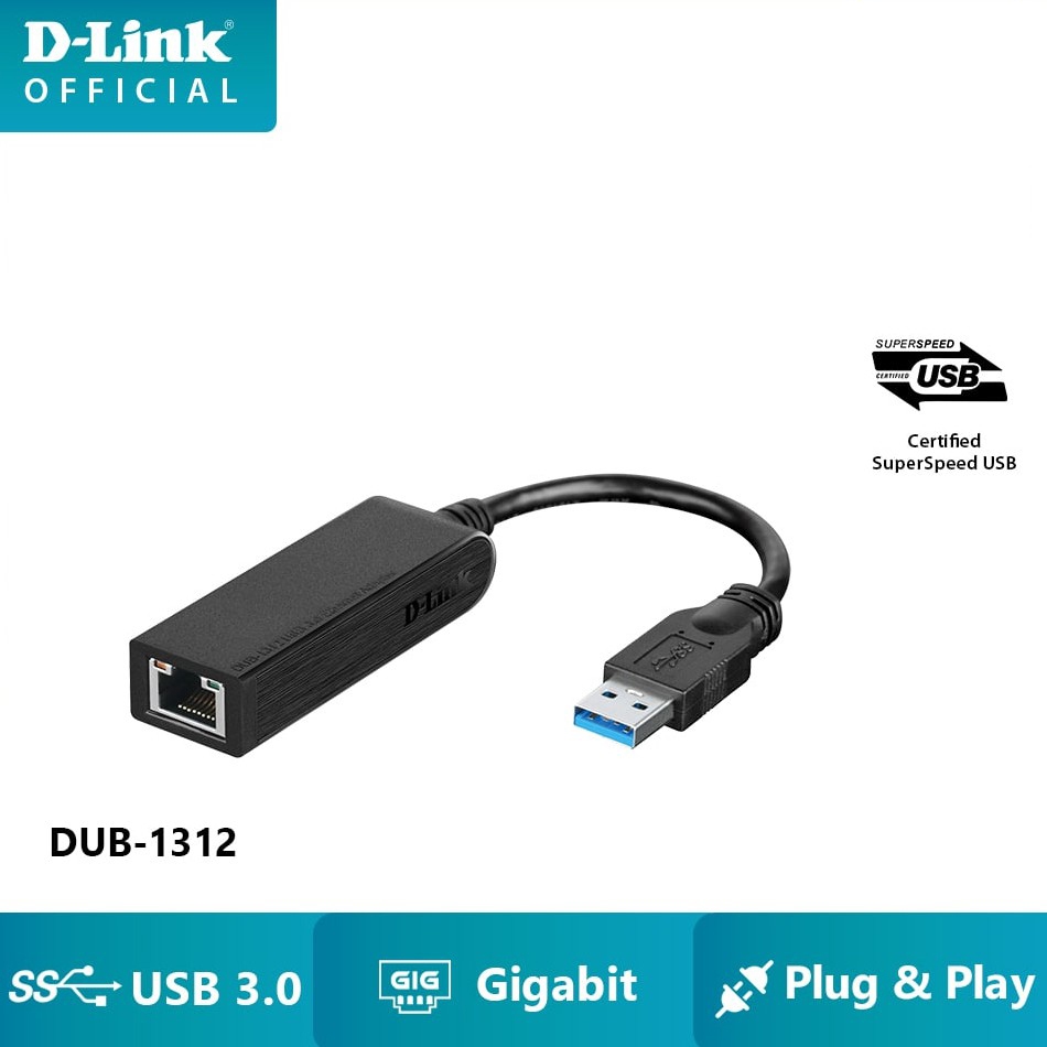 D-Link DUB-1312 USB 3.0 To Gigabit Ethernet Adapter | Shopee Singapore