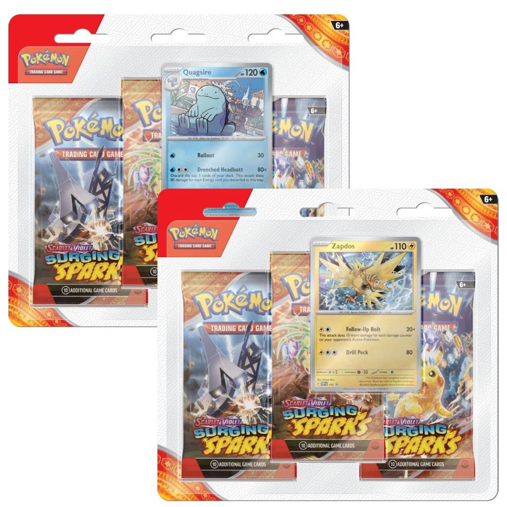 Pokemon SV8 Surging Sparks 3-Pack Blister | Shopee Singapore