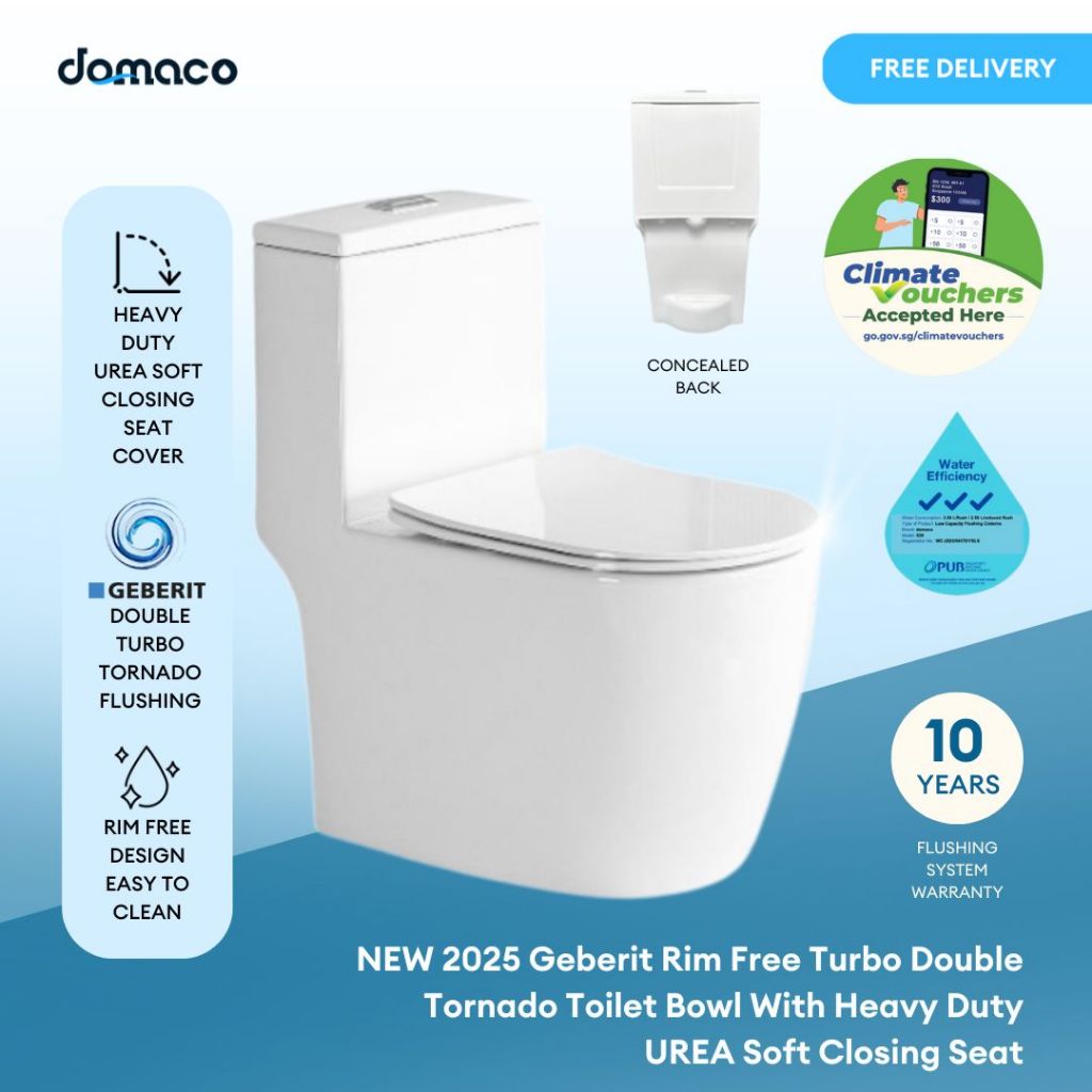 [FREE INSTALL] NEW 2025 Geberit Rim Free Turbo Double Tornado Toilet ...