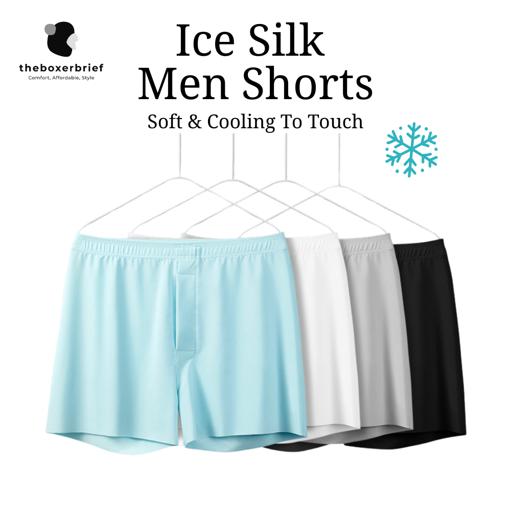 Men's Ice Cool Seamless Boxers – Breathable, Silky Soft, Stretchy with ...