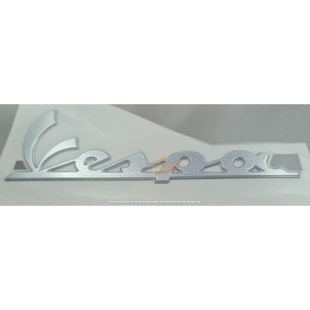 Logo "Vespa" Emblem Sticker (Big/Chrome) 150x50 mm (f LH side panel ...