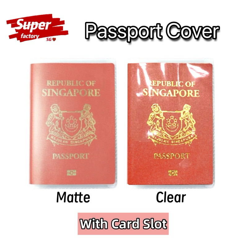 [SG Stocks]Passport Cover Waterproof Dustproof Protection PVC Clear n ...