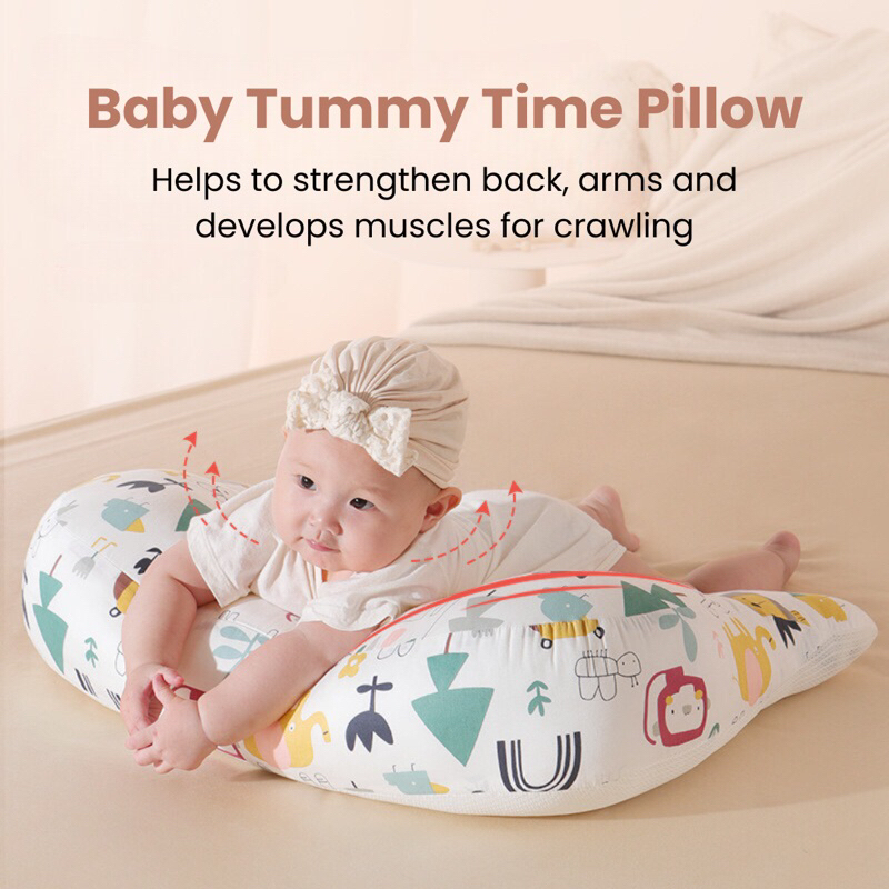 Baby Tummy Time Pillow U-Shape Newborn Crawling Training Pillow Anti ...