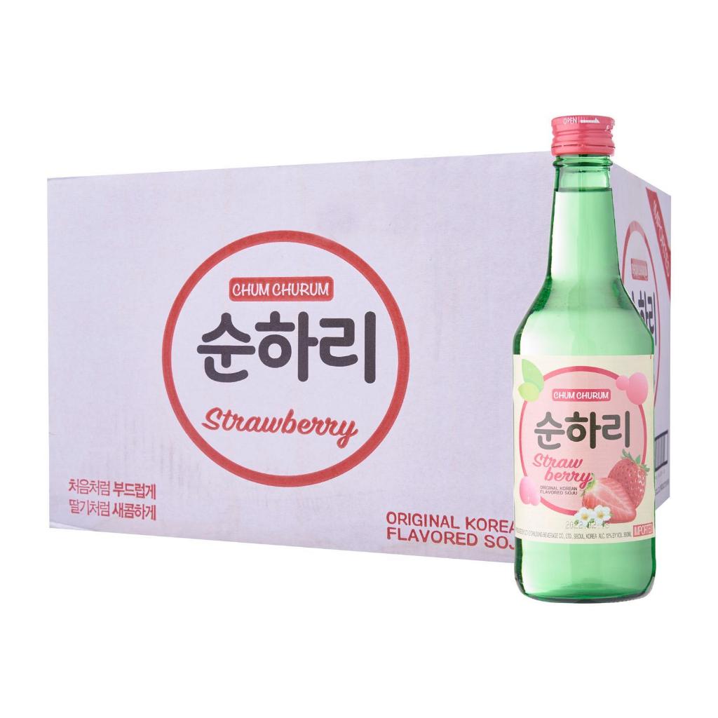 LOTTE Strawberry Soju - Pack (20 x 360ml) [Chum-Churum Korean Soju ...