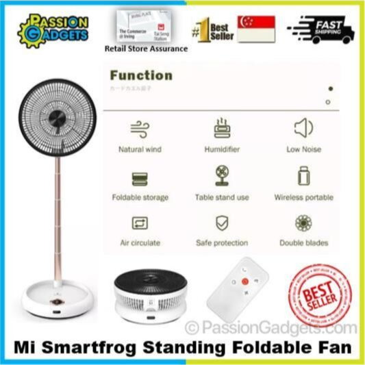 MI Smartfrog Standing Foldable fan portable desk wireless smart frog ...