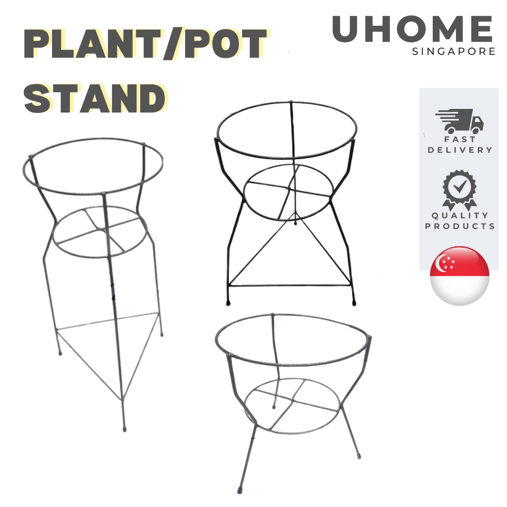 Plant/Pot Stand in Black 3 Heights Available | Shopee Singapore