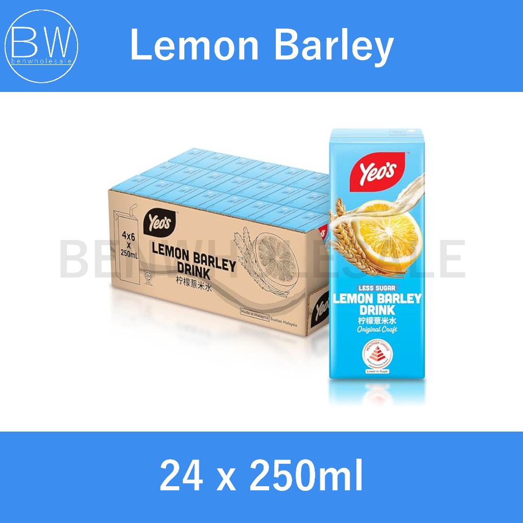 Yeos Packet Drinks (24 x 250ml) Yeo's First Harvest, Lemon Barley ...