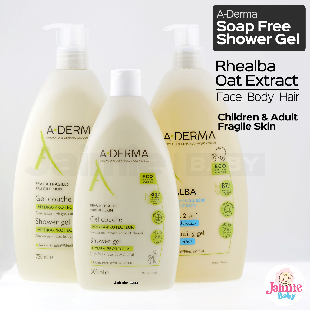 A Derma Soap-Free Shower Gel face body hair for fragile skin | Shopee ...