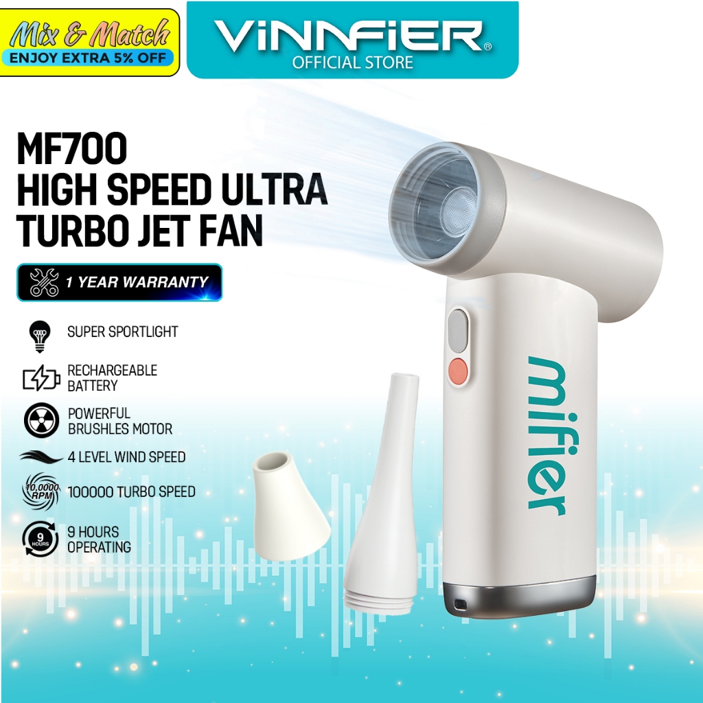 Mifier MF700 Portable Turbo Fan Violent 4500mAh 10000 rpm Handheld High ...