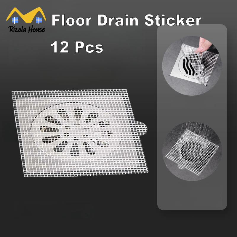 【SG】12pcs Waterproof Floor Drain Sticker Floor Drain Cover Removable ...