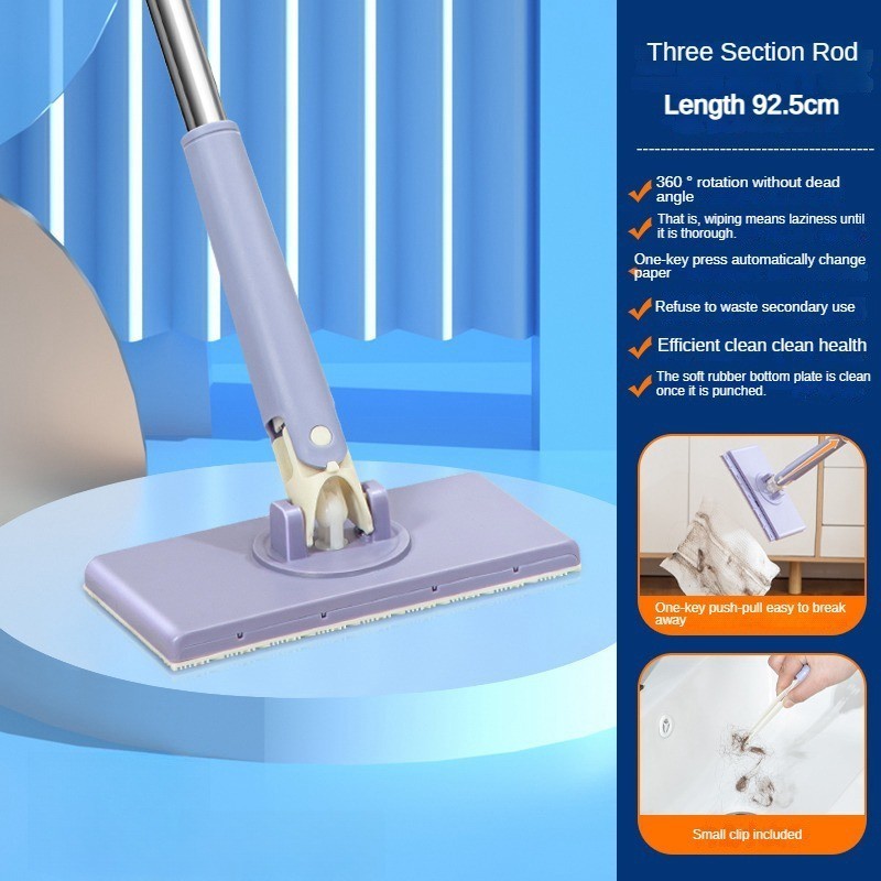 【SG Ready Stock】 Hands-Free Mini Mop Auto Face Towel Replacement Mop ...
