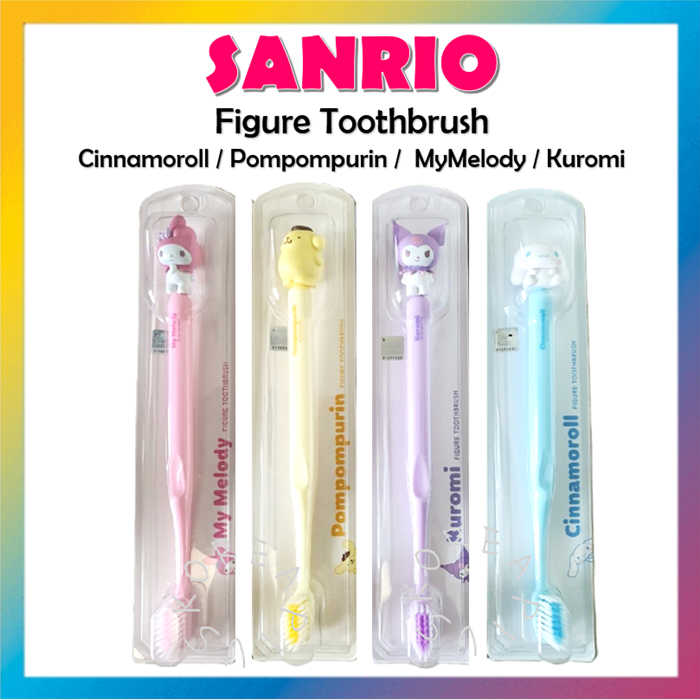 [SANRIO] Figure Toothbrush (Cinnamoroll Pompompurin MyMelody Kuromi ...