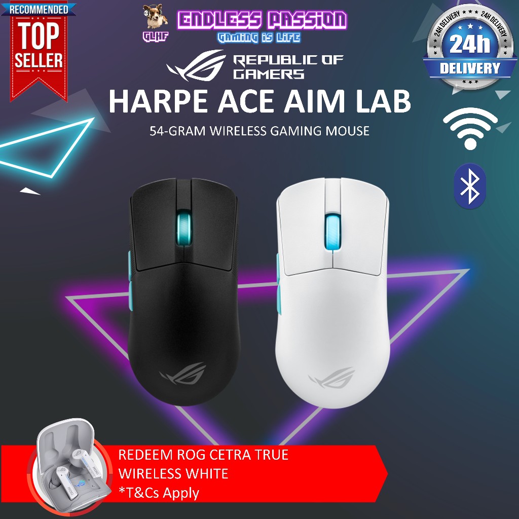 Asus ROG Harpe Ace Aimlab Edition Wireless Gaming Mouse | Shopee Singapore