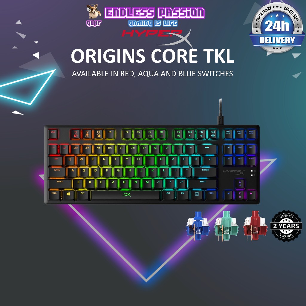 HyperX Alloy Origins Core - TKL Mechanical Gaming Keyboard | Shopee ...