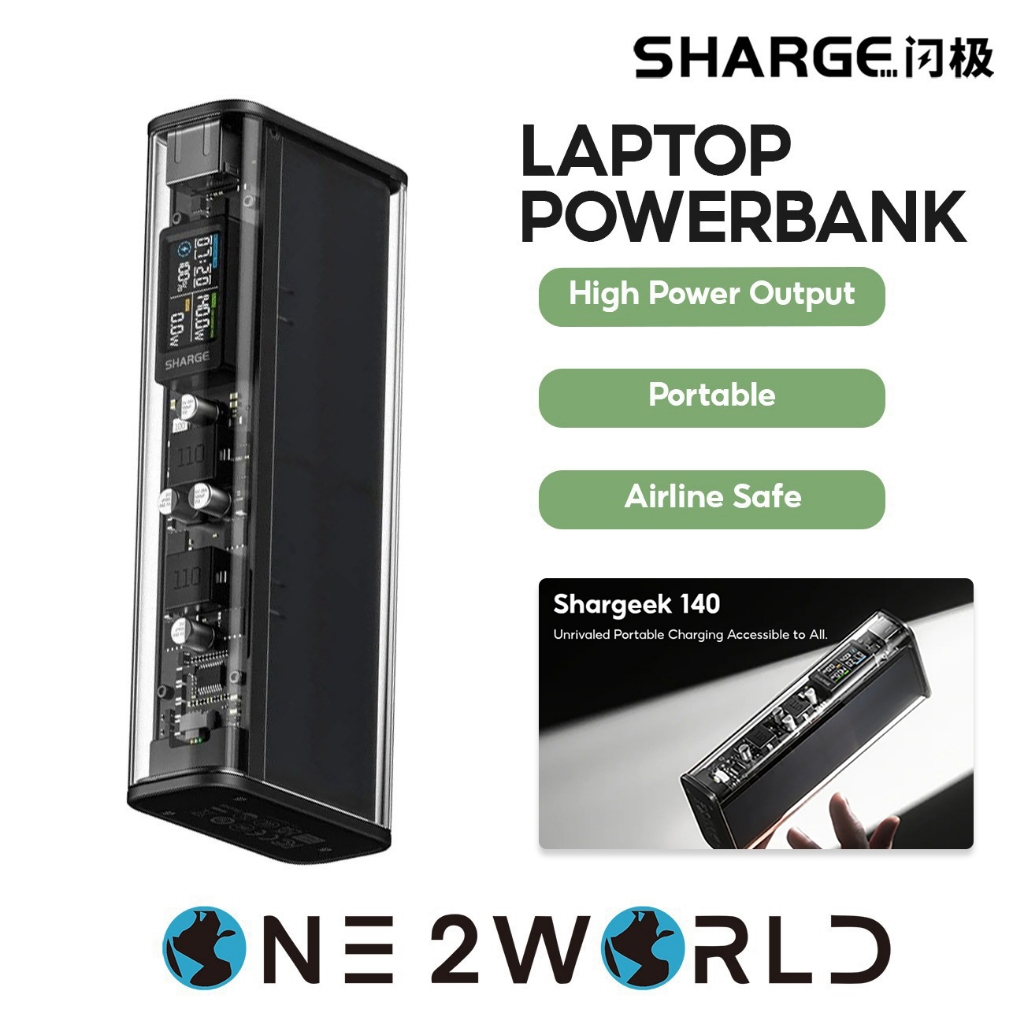 Shargeek/Sharge 140 Max 140W Output | 20,000mAh/72Wh Laptop Power Bank ...