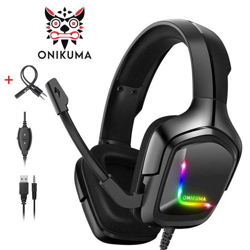 【SG Stock】ONIKUMA K20 Gaming Headset with Microphone USB Headset Wired ...