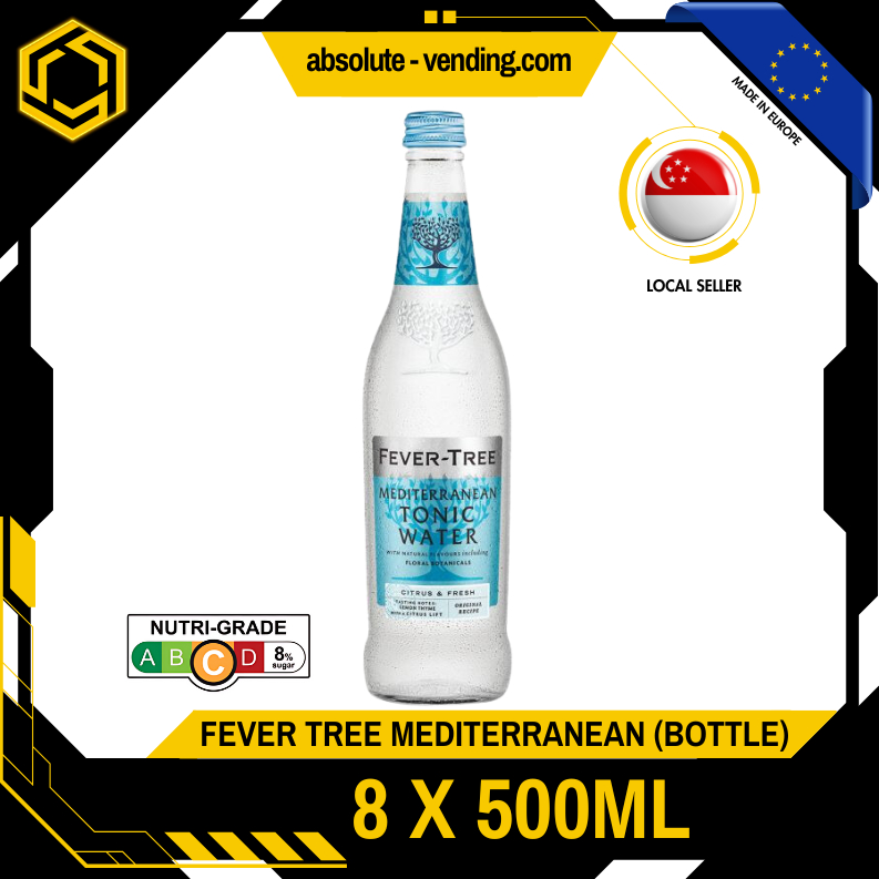 FEVER TREE Premium Light Mediterranean Tonic Water 500ML X 8 (GLASS ...