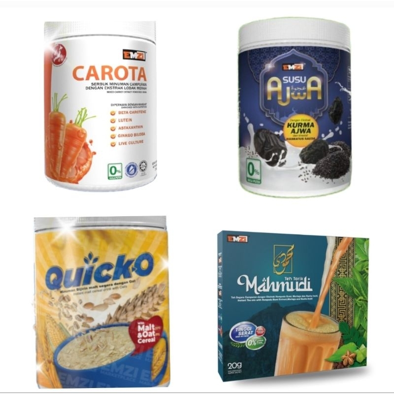 Buy any 5 get a FREE SHAKER! Emzi Carota (Carrot Milk)/Ajwa Milk/QuickO ...