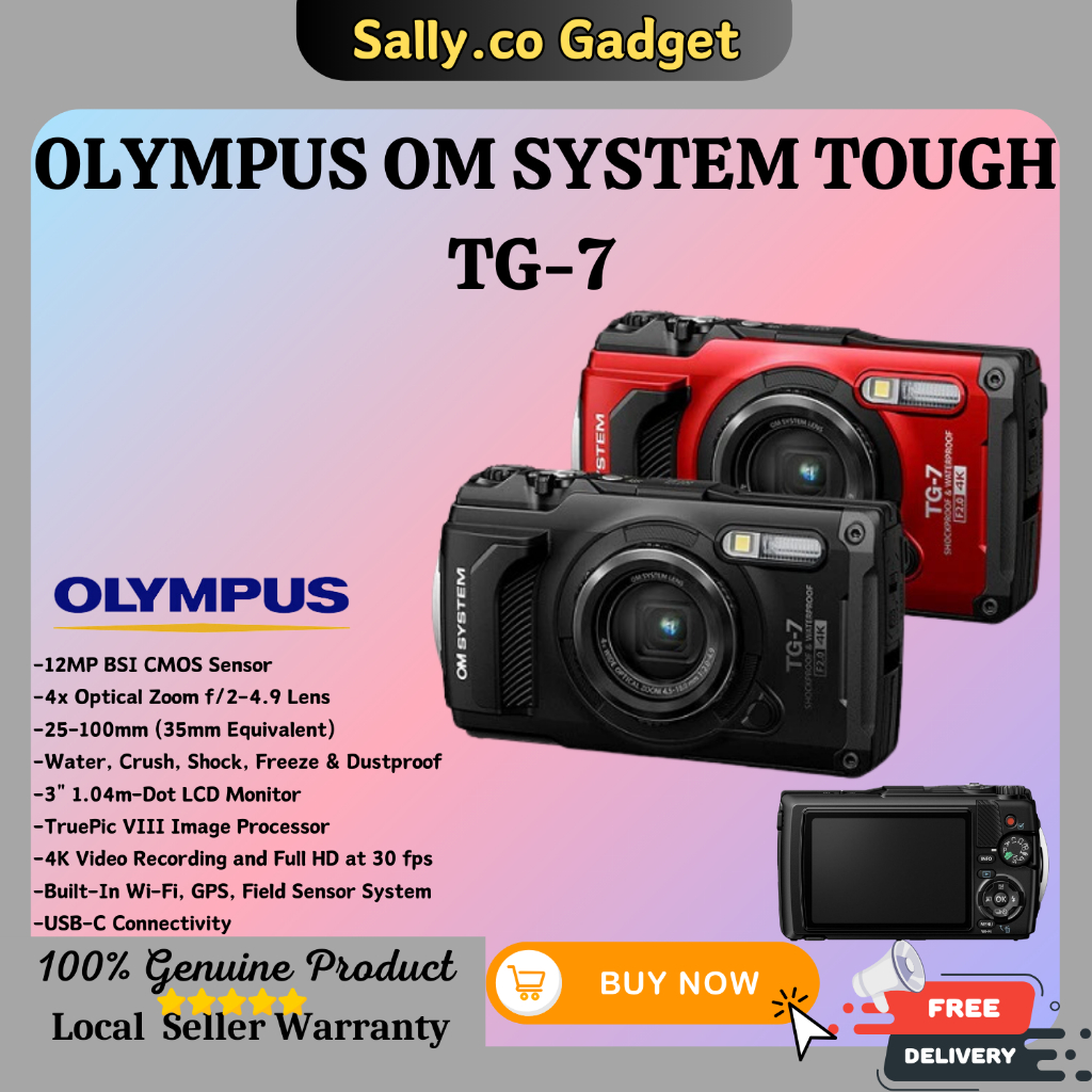[Ready Stock] Olympus OM SYSTEM Tough TG-7 TG7 Digital Camera Original ...
