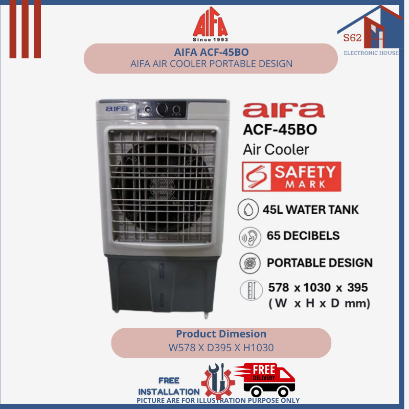 AIFA ACF-45BO Powerful Air Cooler with 3-4m Wind Speed Range Safety ...