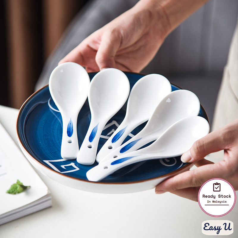 1pc White Ceramic Spoon Soup Spoon/Chinese Spoon /Flatware/Table Spoon ...