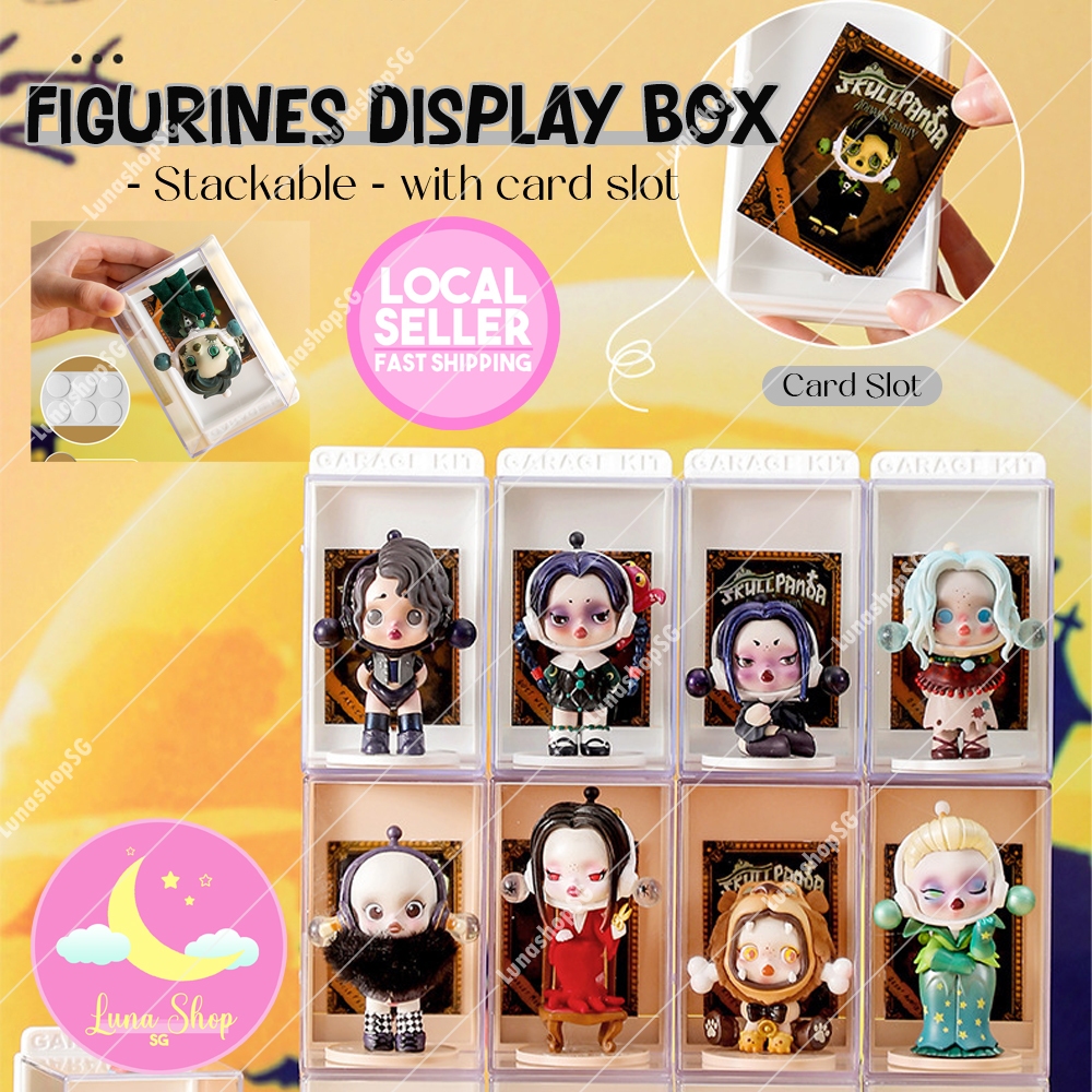 SG SELLER Transparent Acrylic Figurine Box Display Case Pop Mart Figure ...