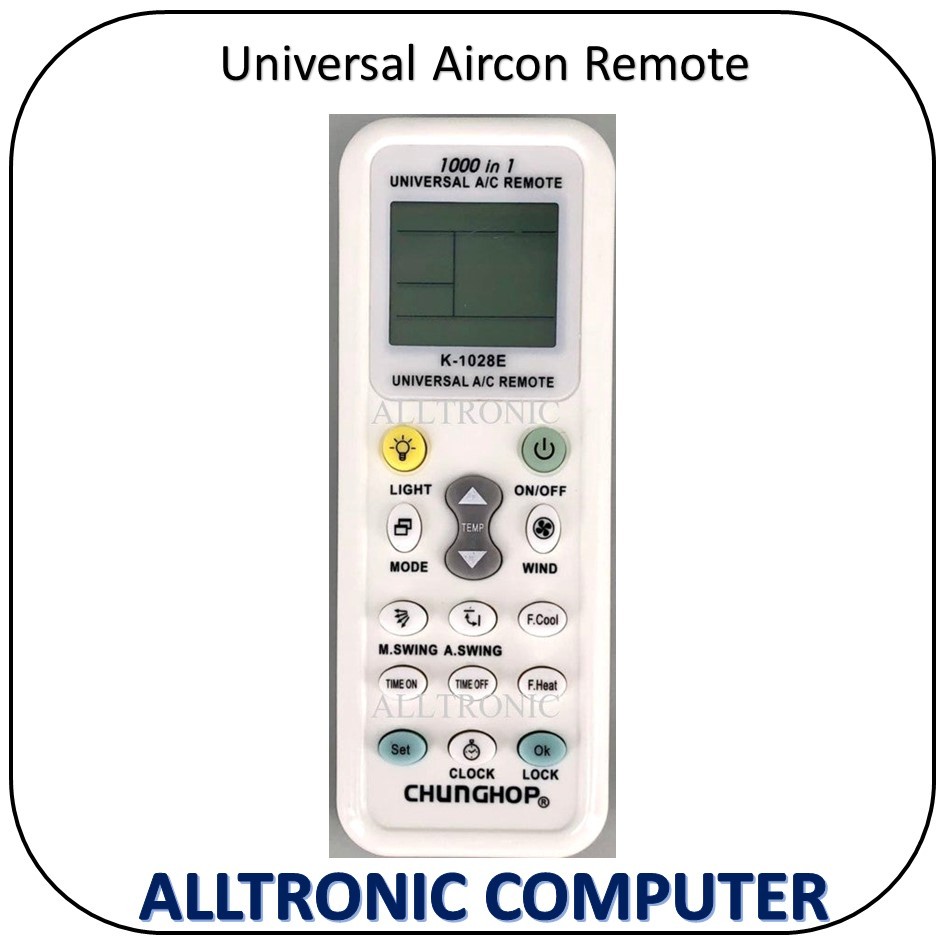 Universal Aircon Remote control 1000 in 1 Universal Aircon / AC Remote ...