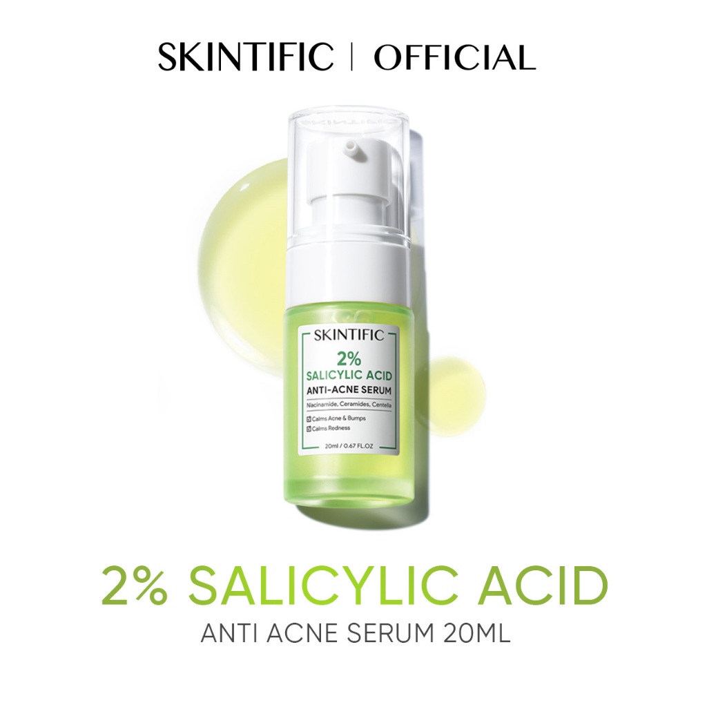 SKINTIFIC 2% Salicylic Acid Anti Acne Serum 20ml - for Spot Scar ...