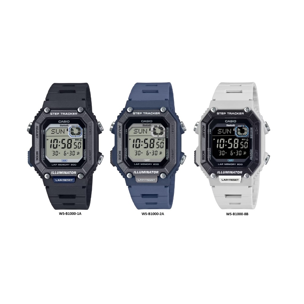 [Watchwagon] Casio WS-B1000 Bluetooth Step Tracker 100m WR Digital ...