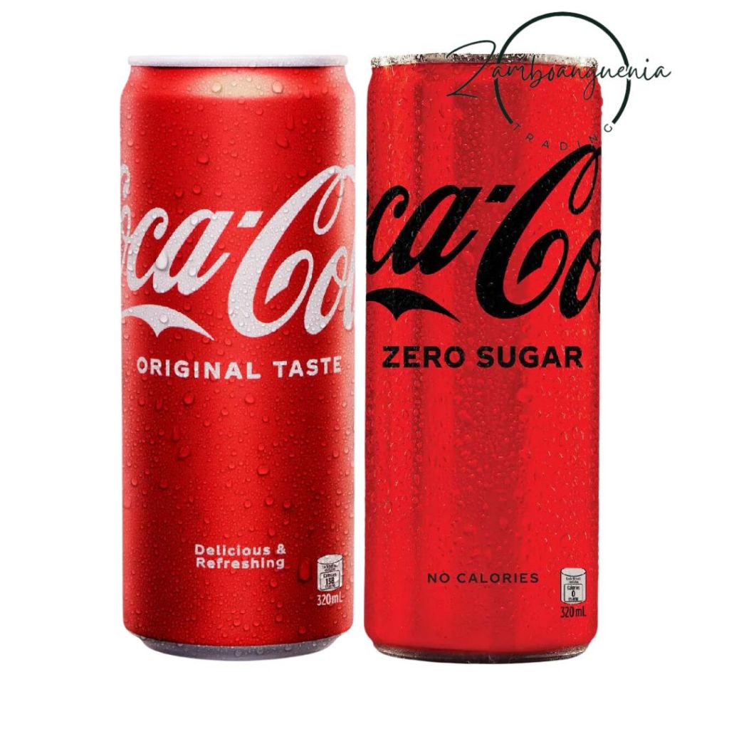 COCA COLA In Can (Original Taste | Zero Sugar) (320mL) [SG] | Shopee ...