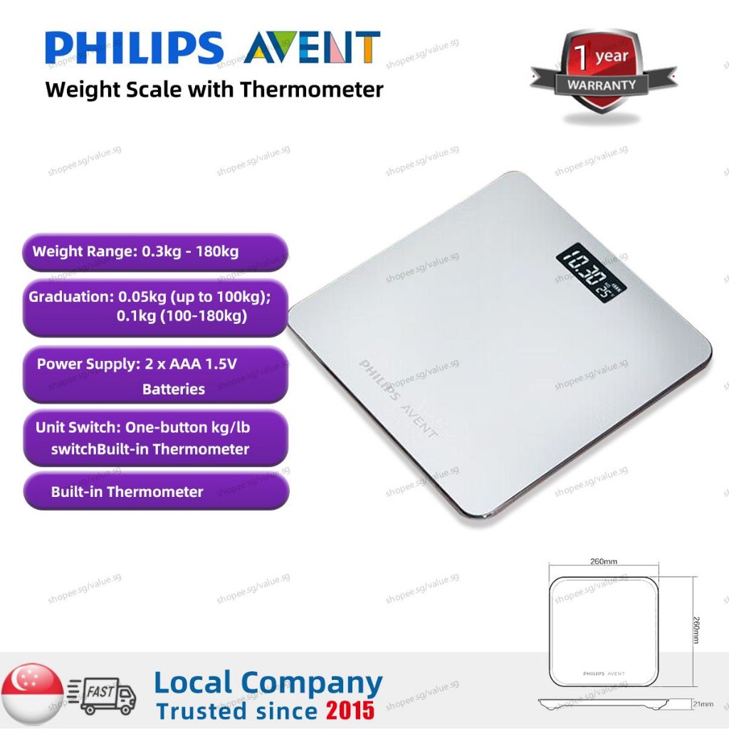 Philips Avent High-Precision Weight Scale with Thermometer for Newborns ...
