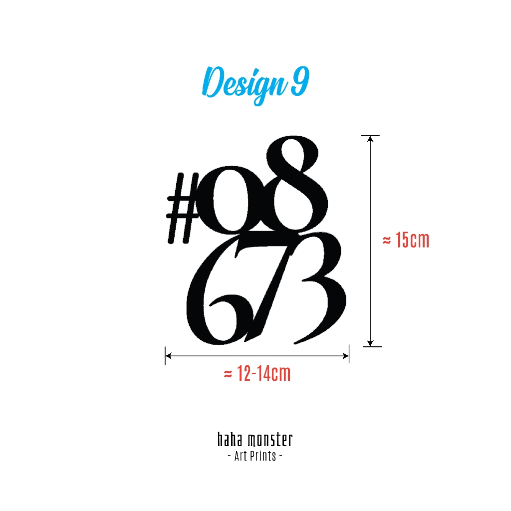 SG Customised HDB Unit Number | Door Number | Pesonalised House Gate ...