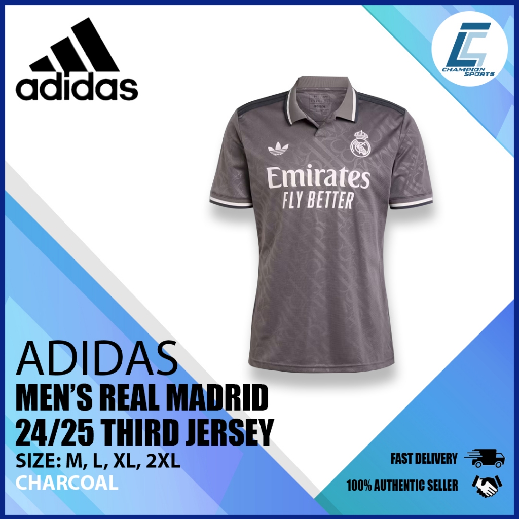 Adidas Men's Real Madrid 24/25 Third Jersey (IY1763) | Shopee Singapore