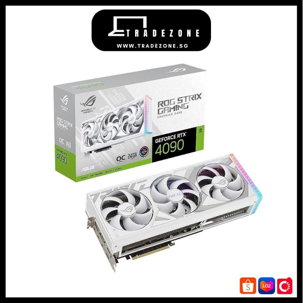 ASUS ROG Strix GeForce RTX 4090 White OC Edition Gaming Graphics Card ...