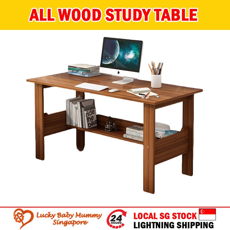 ALL-WOOD Computer Table / Study Table / Desktop / Study Desk / Computer ...