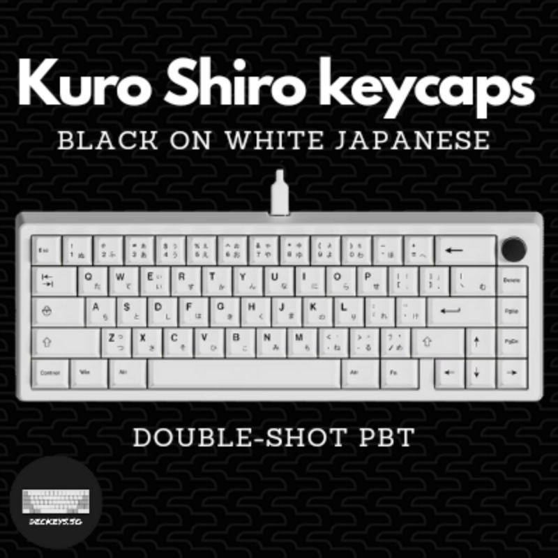 Kuro Shiro Japanese PBT Keycap Set For Custom Mechanical Keyboard ...