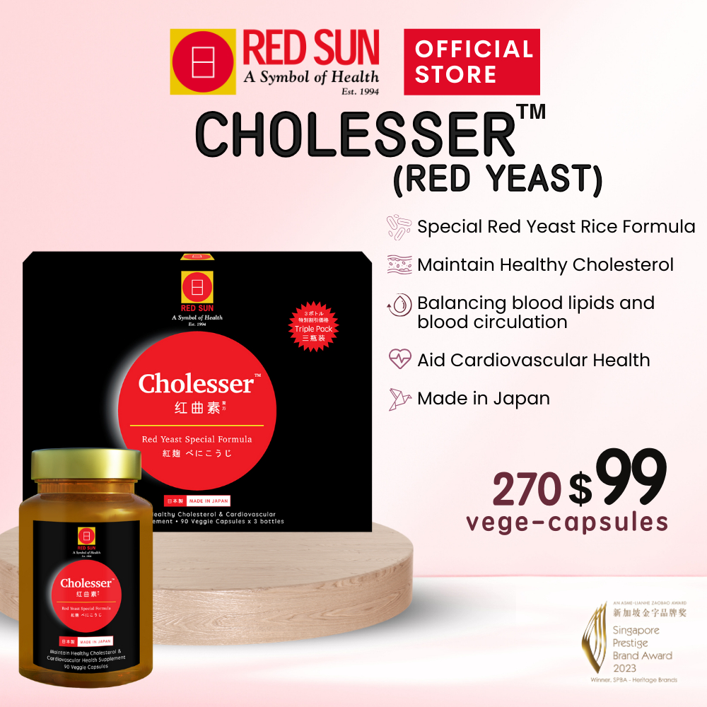 RED SUN Cholesser (Red Yeast) | Support Healthy Cholesterol Level ...
